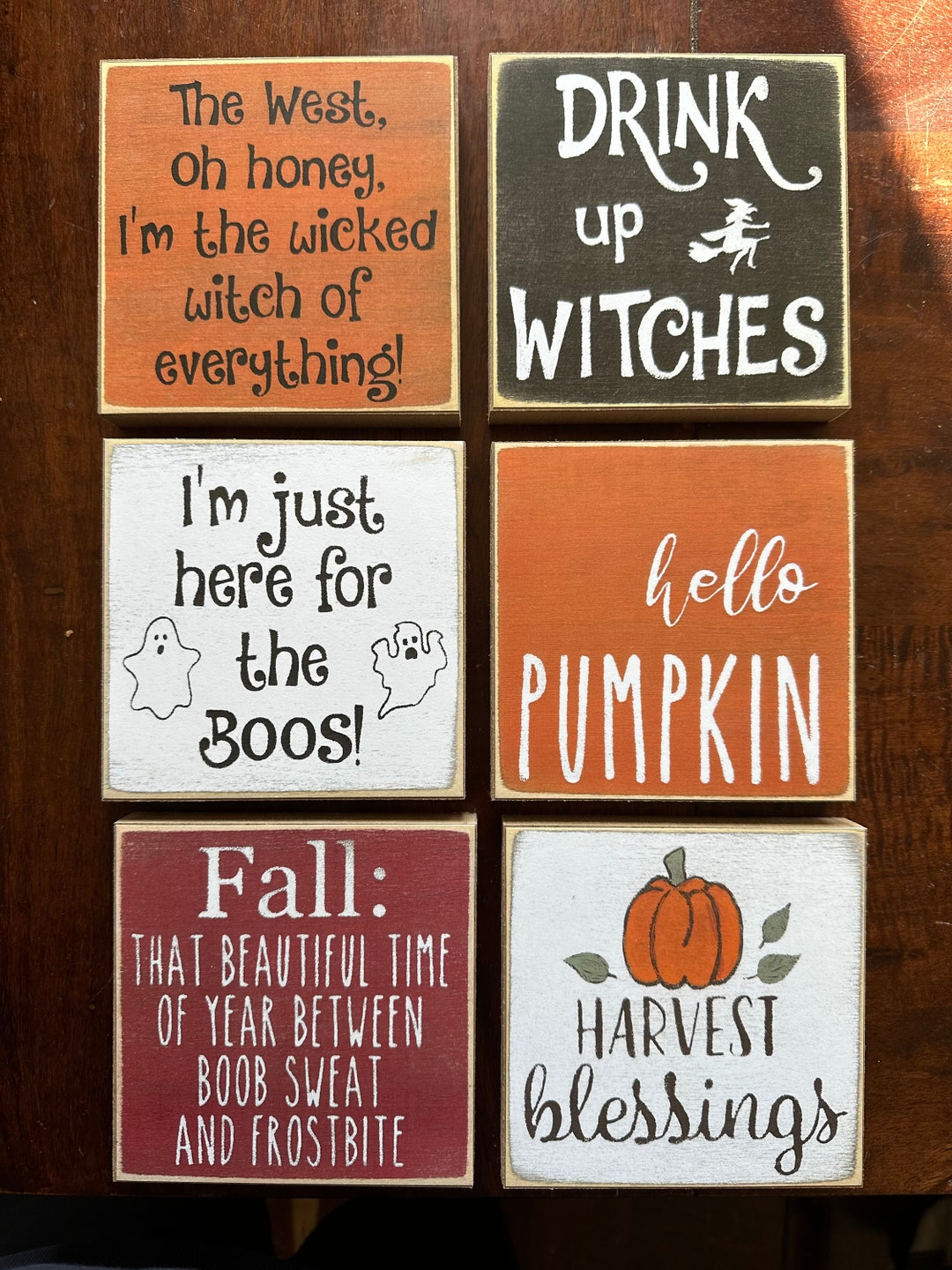 Small Wood Signs / Word Blocks / Funny Sayings - Etsy