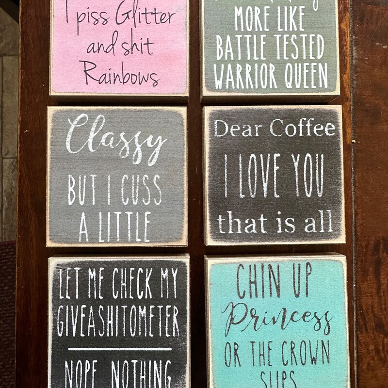 Wood Block Sayings - Etsy