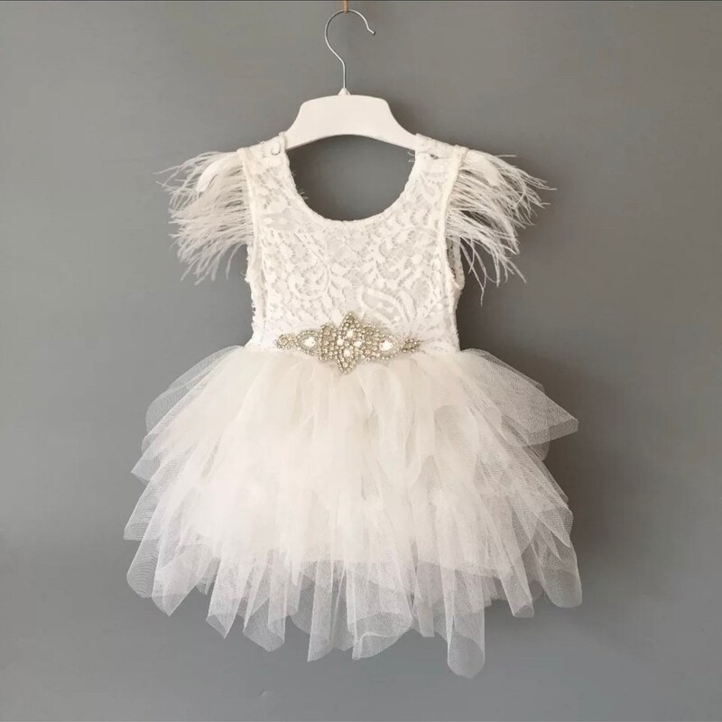White Feather Dress - Etsy
