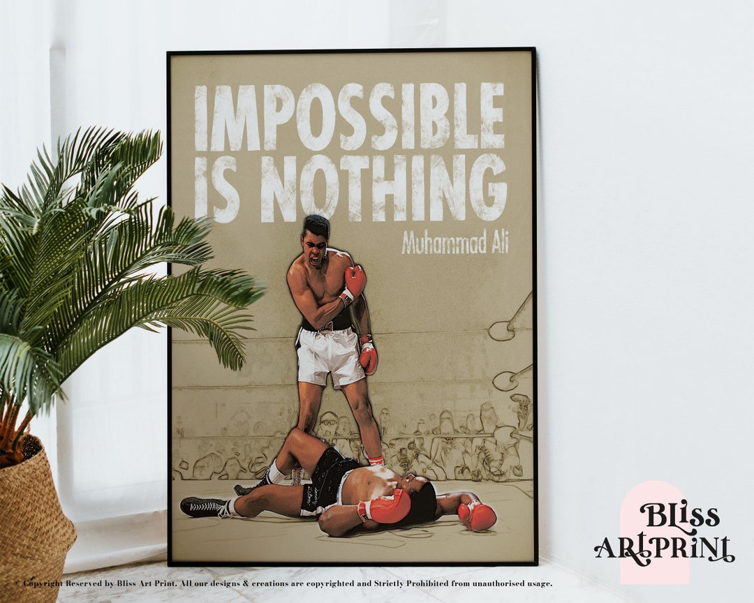 Muhammad Ali Quotes Poster Champion Muhammed Poster Boxer - Etsy UK