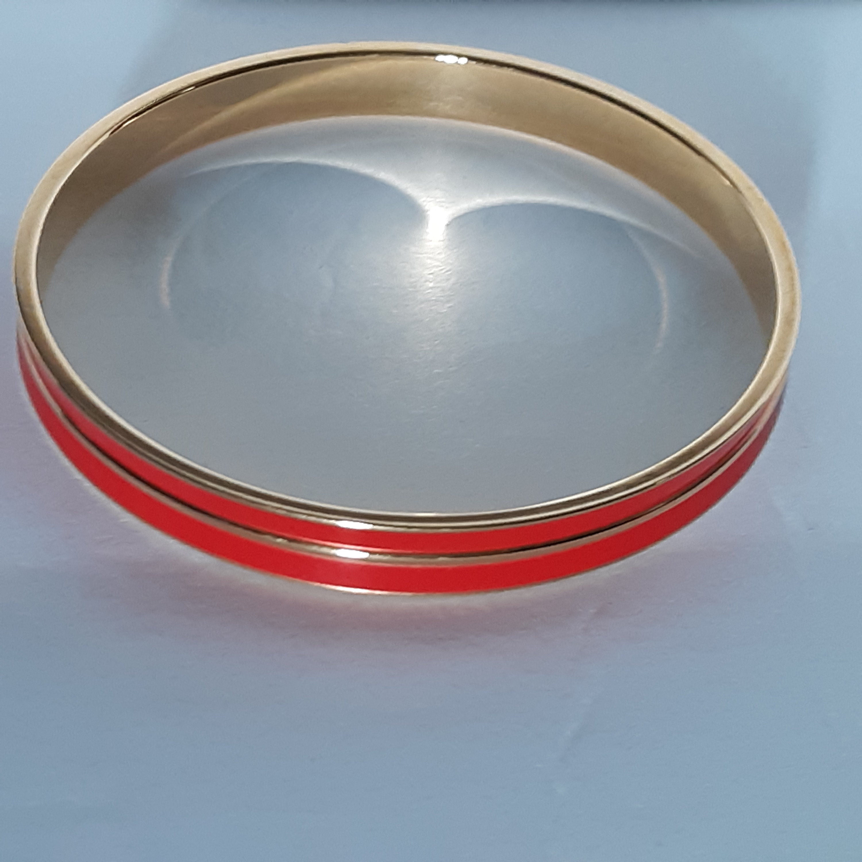 Vintage Monet Red & Gold Bangle Bracelet 7 1/2l - Etsy