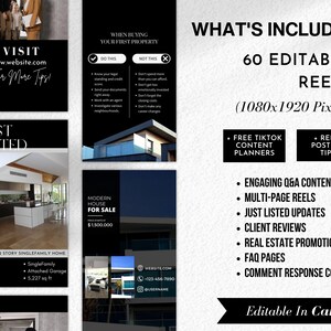 Real Estate Reel Templates | Tiktok and Instagram Reels | Real Estate ...