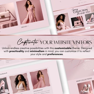 Shopify Theme | Rose Gold Shopify Website Template 2.0 | Pink & Rose ...
