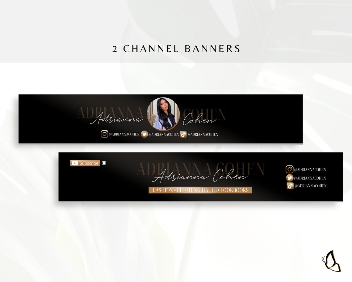Youtube Branding Kit Editable Banners Intros Outros & - Etsy