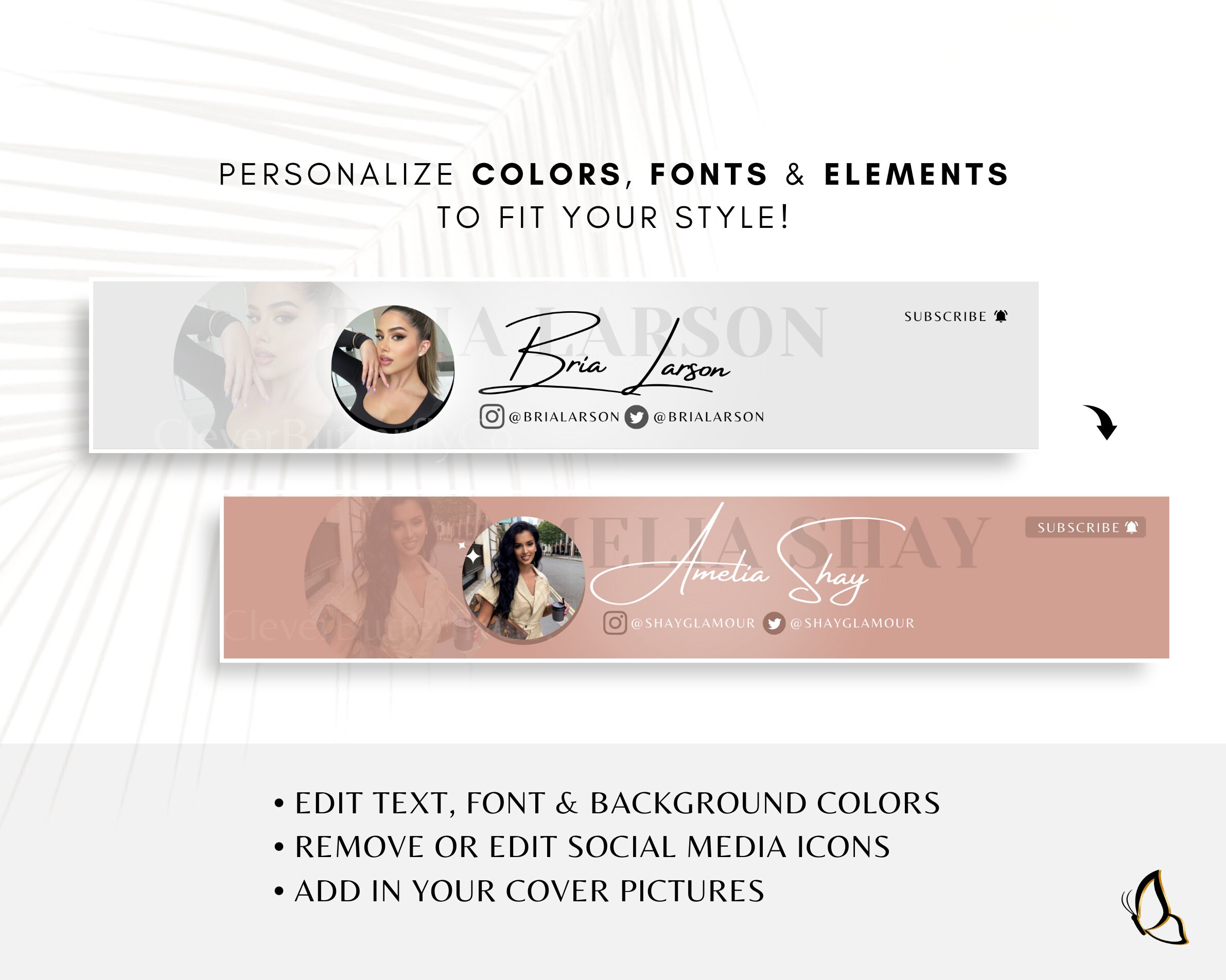 Youtube Branding Kit L Editable Banners Intros & Outro - Etsy