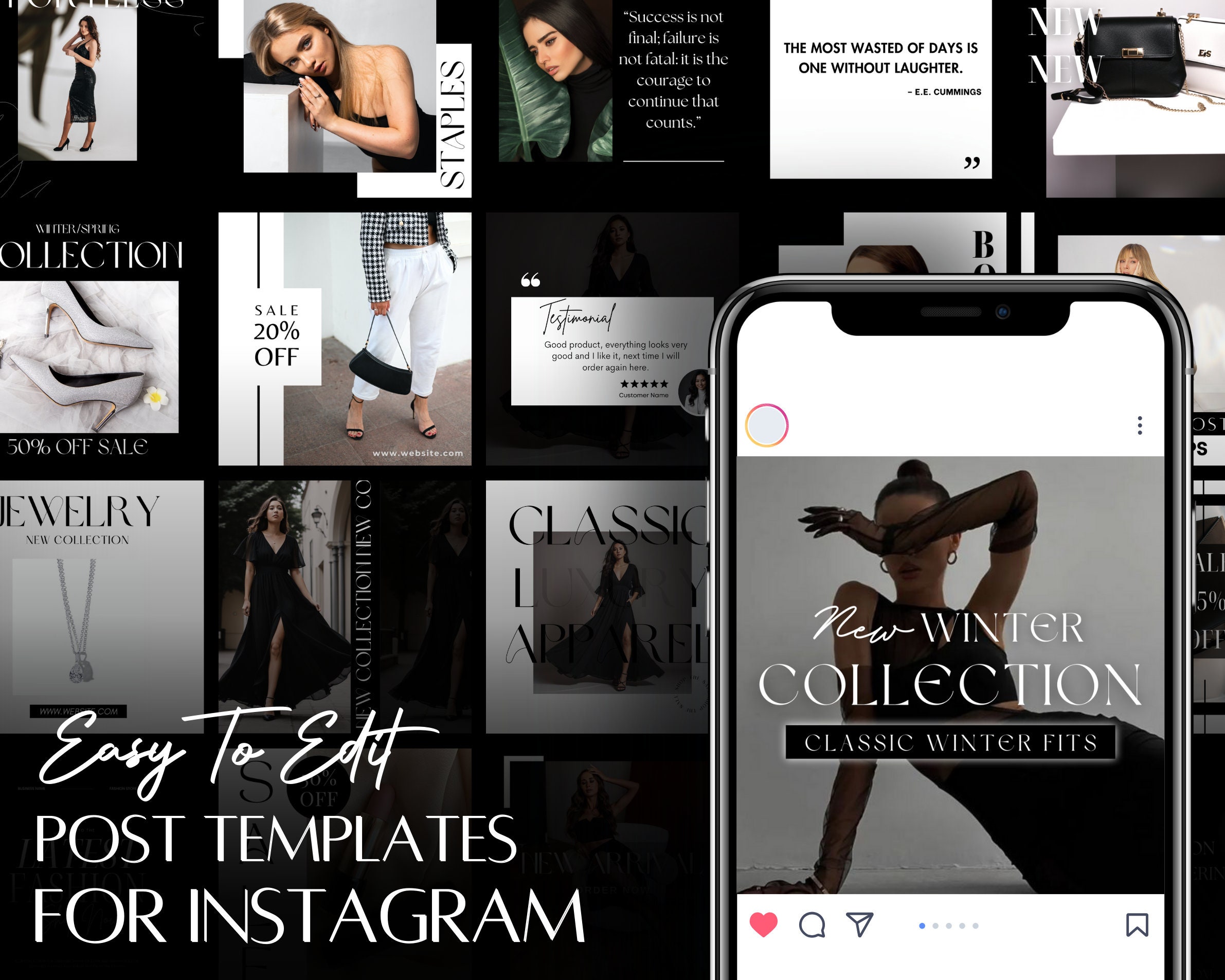 Instagram Post Templates | Templates for Entrepreneurs & Content ...