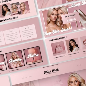 Pink Shopify Theme | All Pink Website Template | Boutique, Beauty ...
