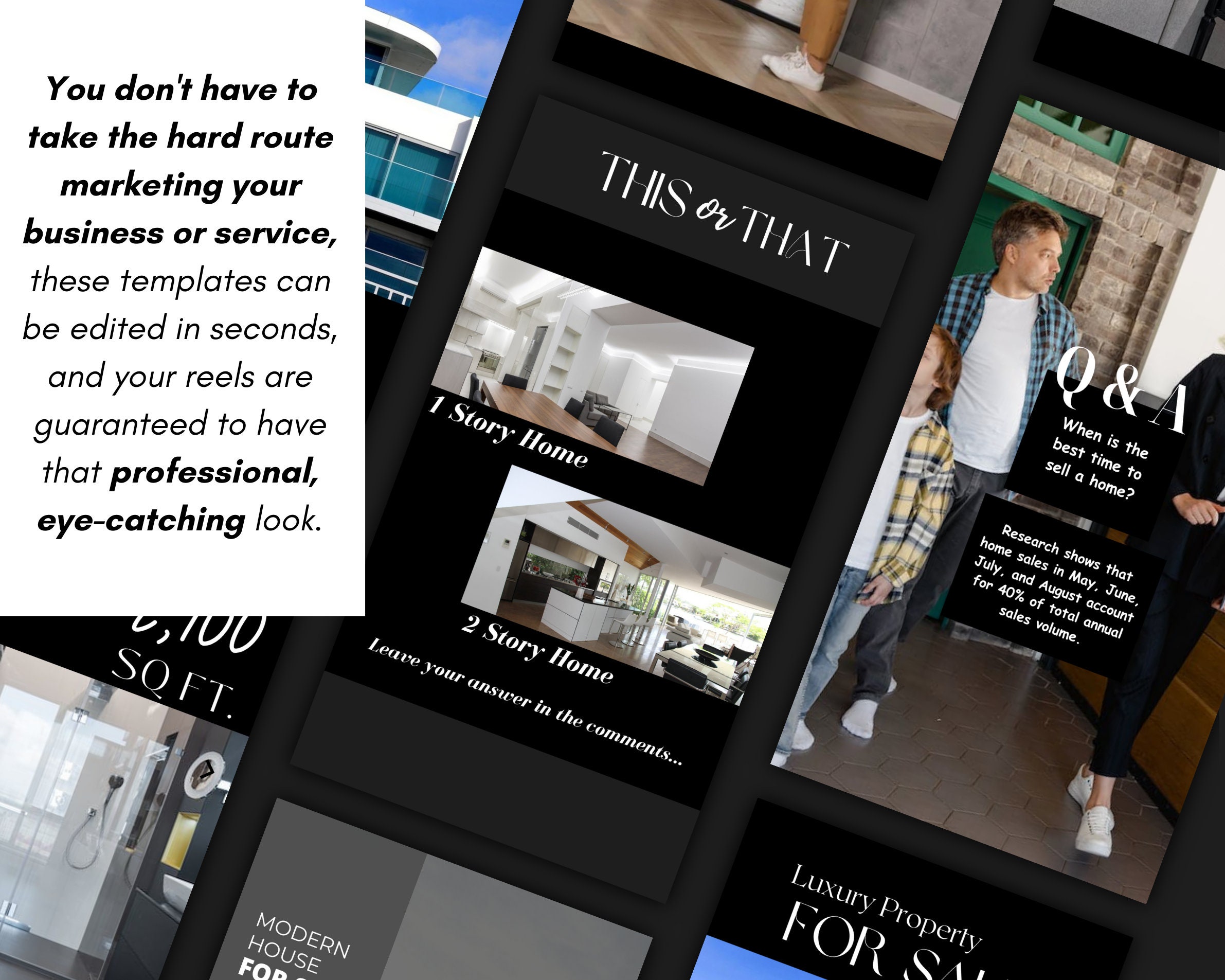 Real Estate Reel Templates | Tiktok and Instagram Reels | Real Estate ...