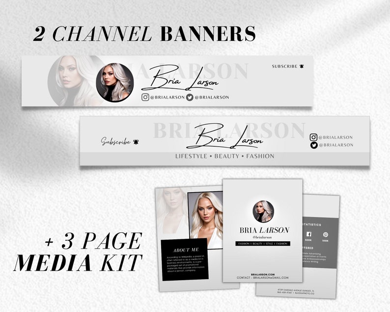 Ultimate Youtube Kit | Youtube Templates | Banner, Intro, Outro, Media ...