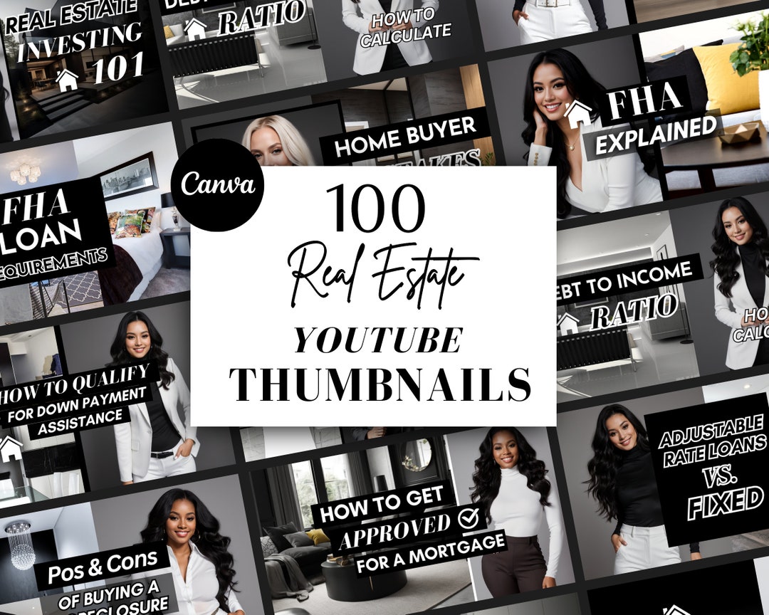 Real Estate Thumbnail Templates | Youtube Thumbnail Templates | Real ...