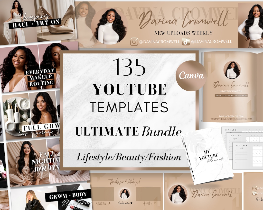 Ultimate Youtube Bundle | Youtube Templates | Banner, Intro, Outro ...