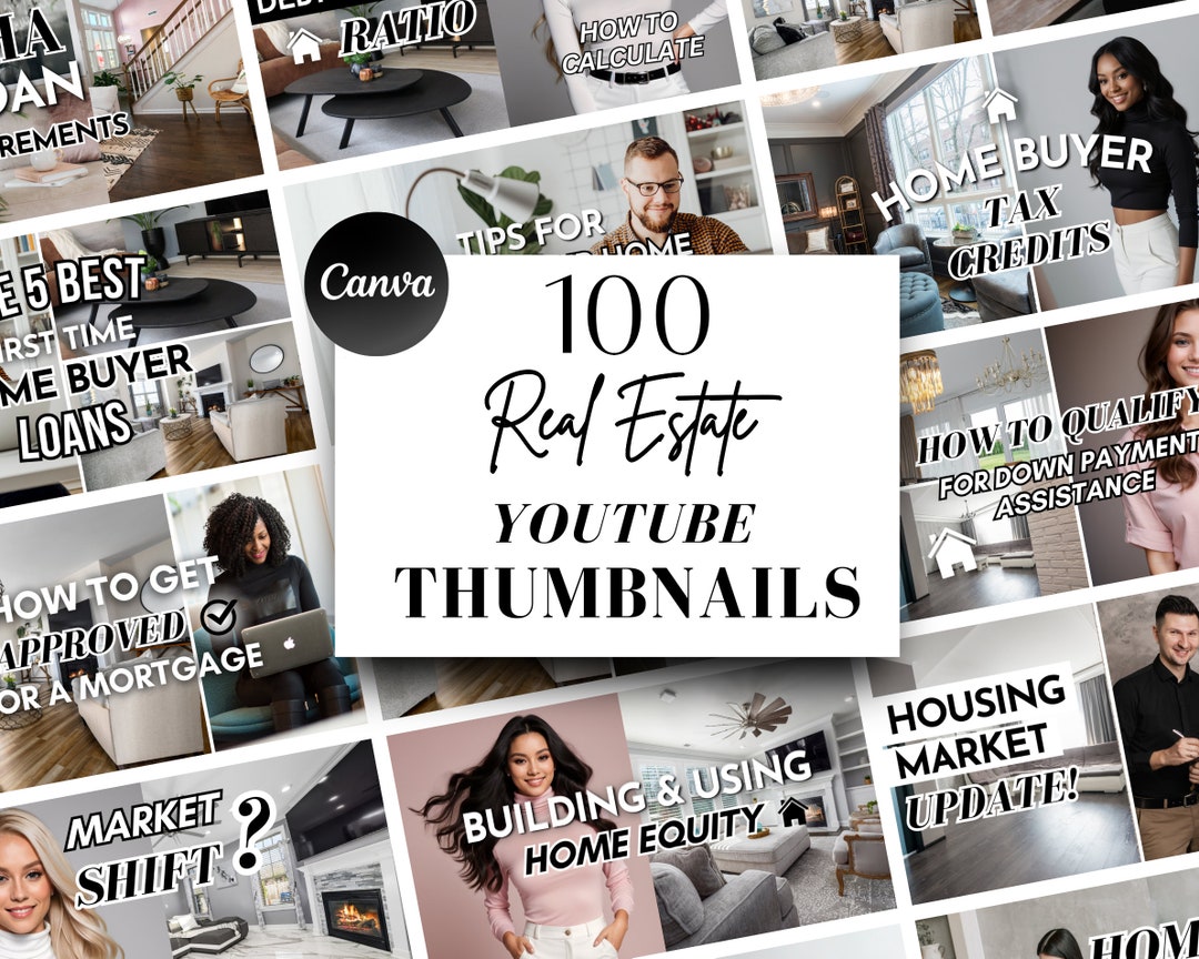 Real Estate Thumbnail Templates | Youtube Thumbnail Templates | Real ...