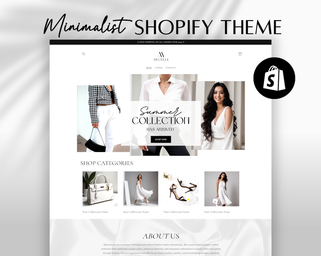 Shopify Theme | Clean White Shopify Website Template | Ecommerce ...