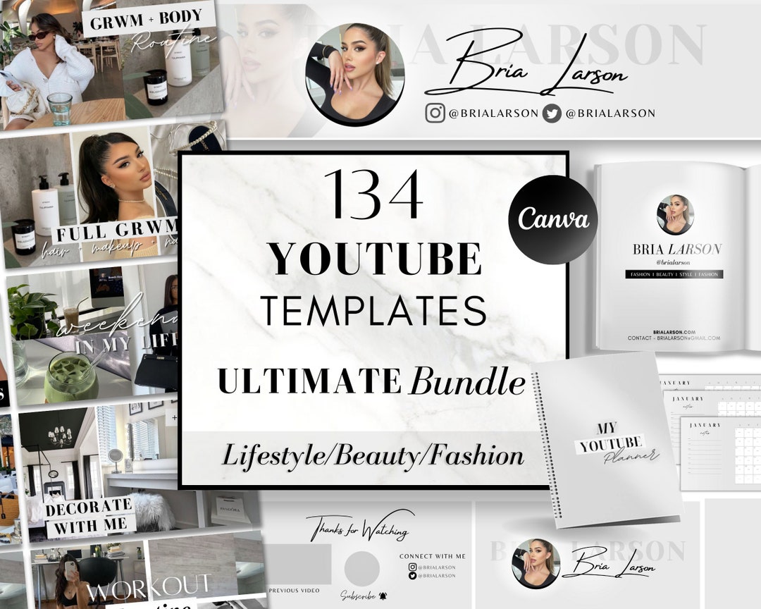 Ultimate Youtube Kit Youtube Templates Banner Intro - Etsy