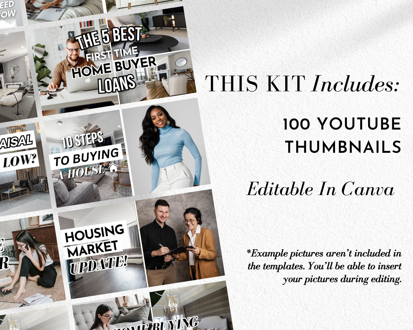 Real Estate Thumbnail Templates | Youtube Thumbnail Templates | Real ...