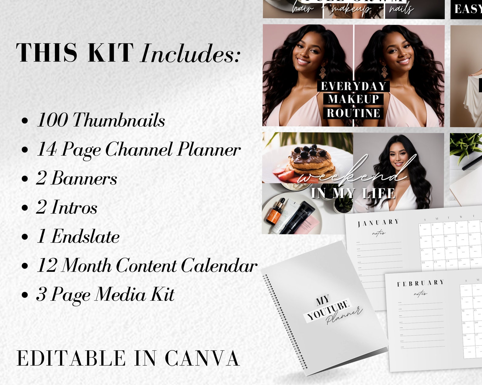 Ultimate Youtube Kit | Youtube Templates | Banner, Intro, Outro, Media ...