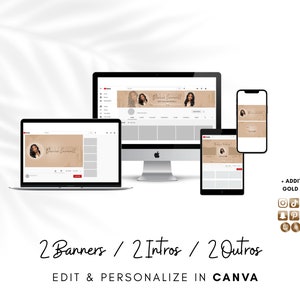 Youtube Branding Kit Youtube Banners Intros & Outros L - Etsy