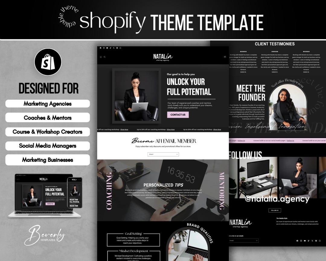Shopify Theme for Agencies, Coaches, & Marketing Businesses, Shopify ...