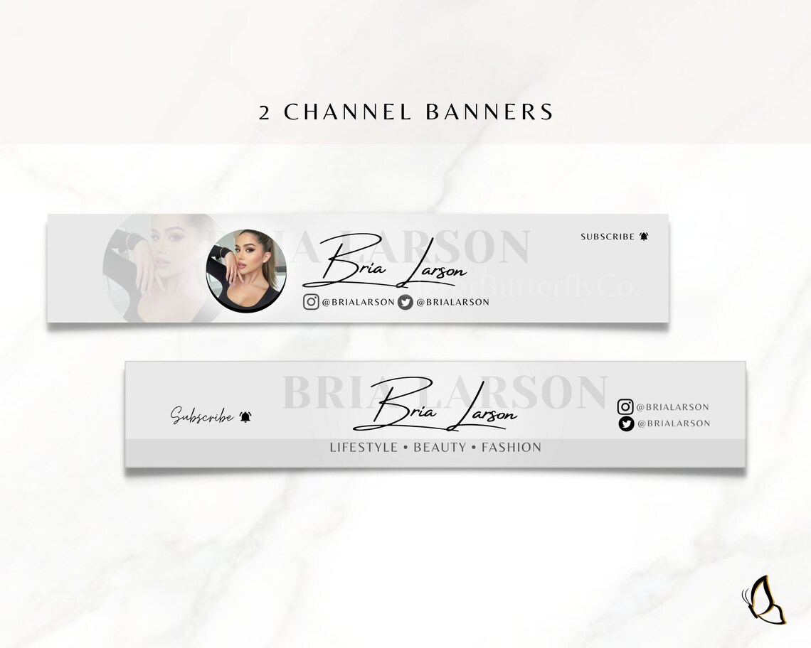 Youtube Branding Kit L Editable Banners Intros & Outro - Etsy