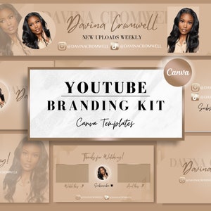 Youtube Branding Kit Youtube Banners Intros & Outros L - Etsy