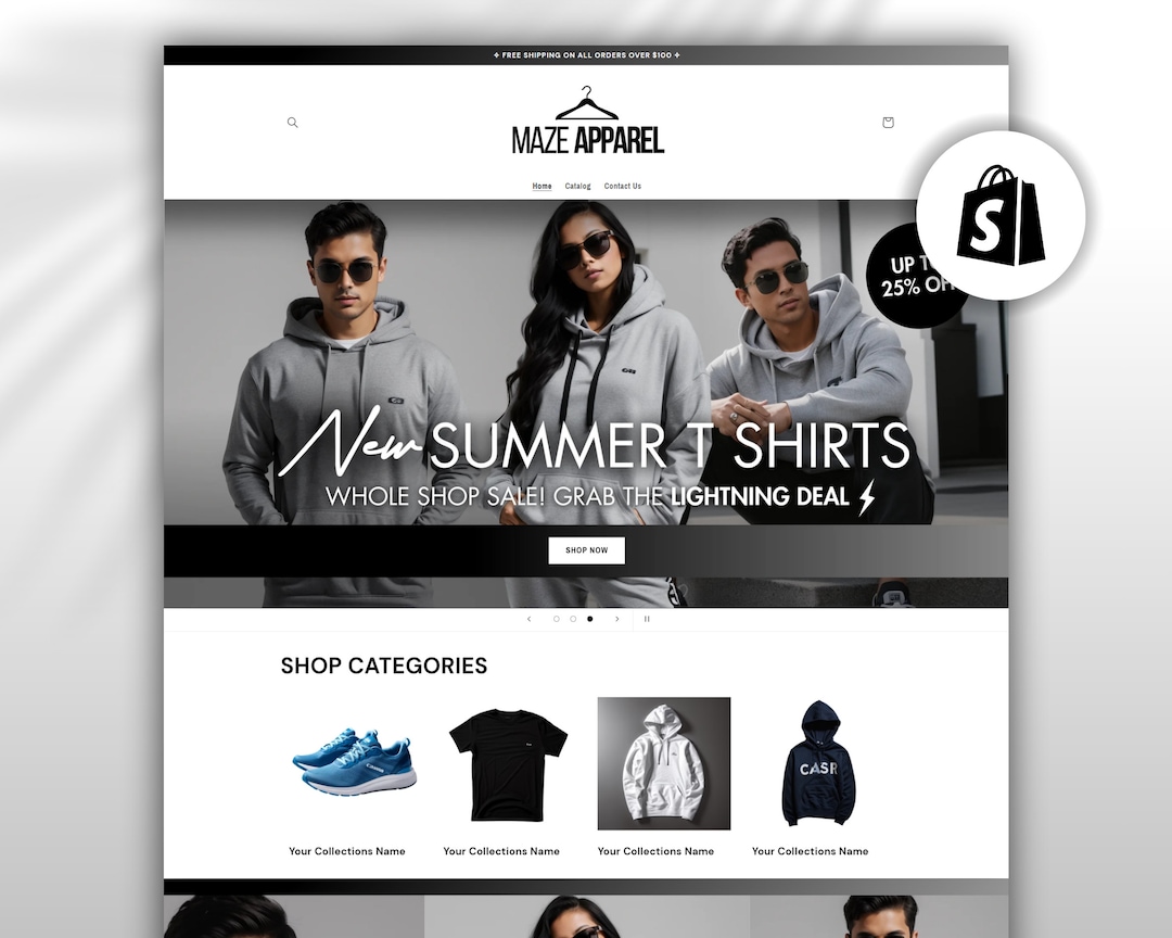 Ecommerce Template Theme | Ecommerce Website Template for Shopify ...