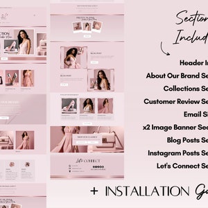 Shopify Theme | Rose Gold Shopify Website Template 2.0 | Pink & Rose ...