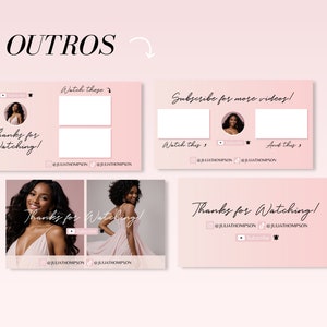 Youtube Branding Kit Pastel Pink L Editable Banners, Intros & Outro ...
