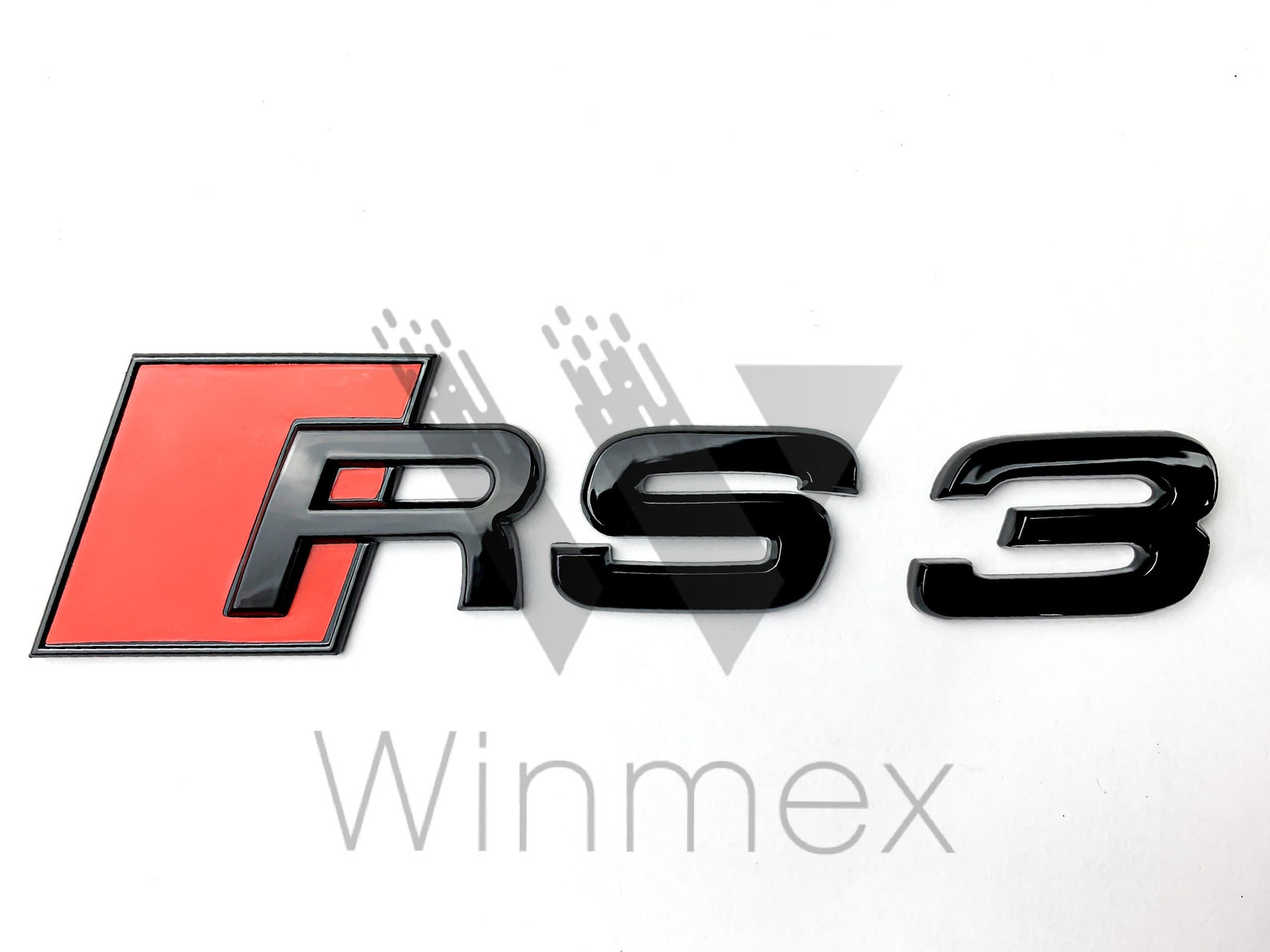 Audi RS3 Rear Gloss Black Boot Lid Badge Emblem | Etsy