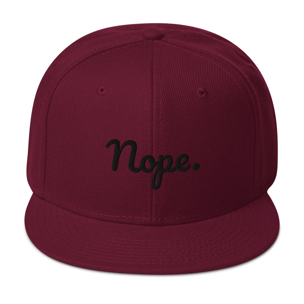 Nope Snapback Hat Сool Trending Baseball Caps - Etsy UK