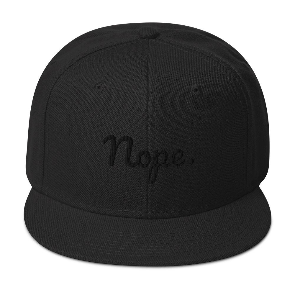 Nope Snapback Hat Сool Trending Baseball Caps - Etsy UK