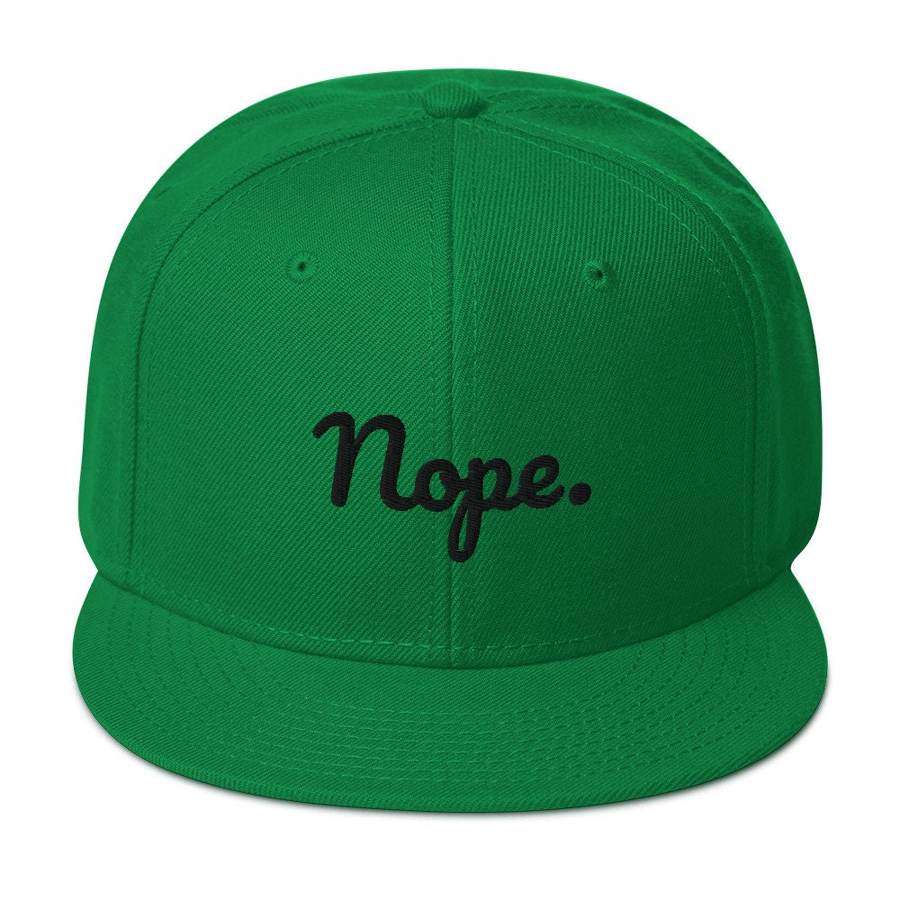 Nope Snapback Hat Сool Trending Baseball Caps - Etsy UK