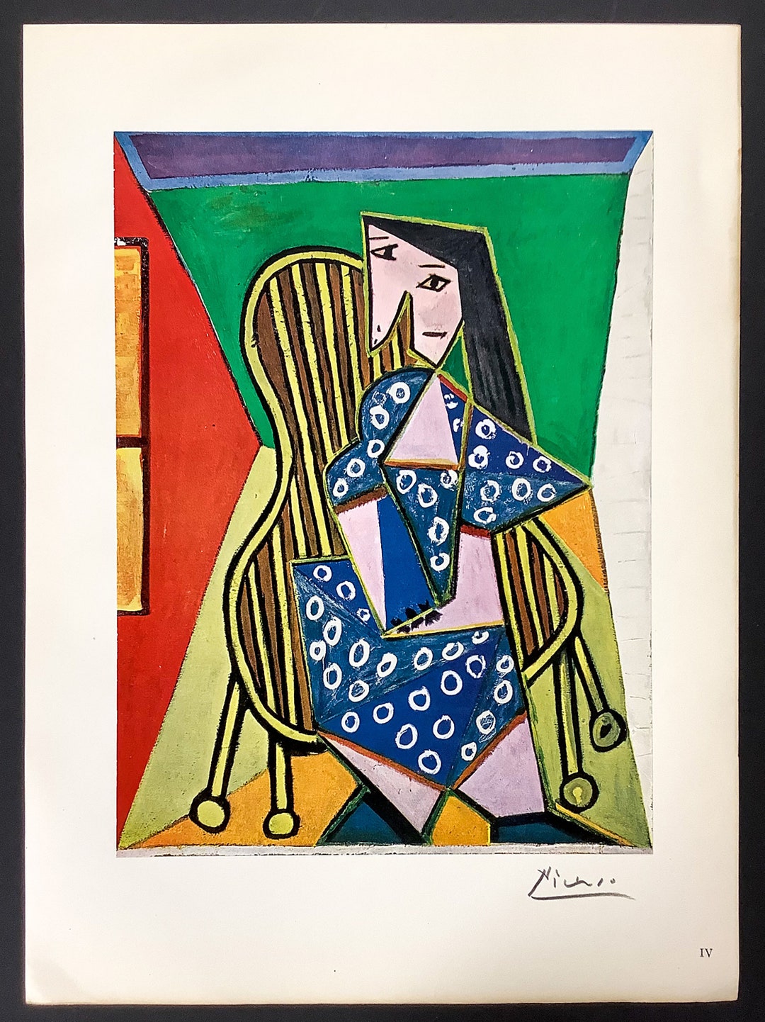 PABLO PICASSO - Hand Signed Pablo Picasso Print "femme Assise" - Sheet ...