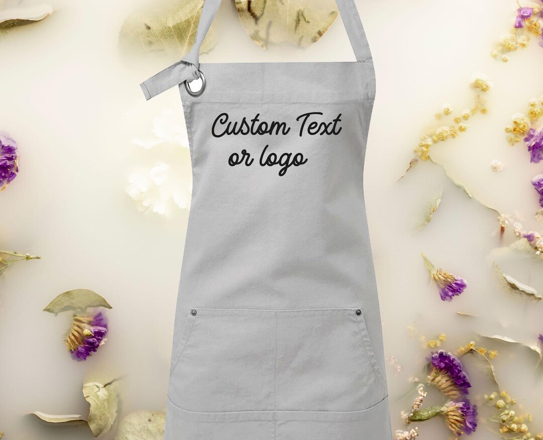Custom Text Apron, Your Text Here, Custom Logo Apron, Personalised ...