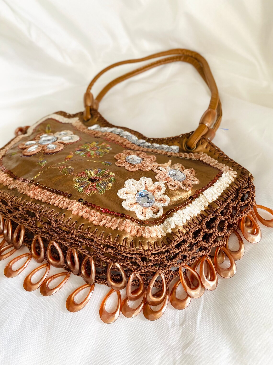 Boho Bag Leather, Moroccan Bags, Brown Leather Bag,festival Purse ...