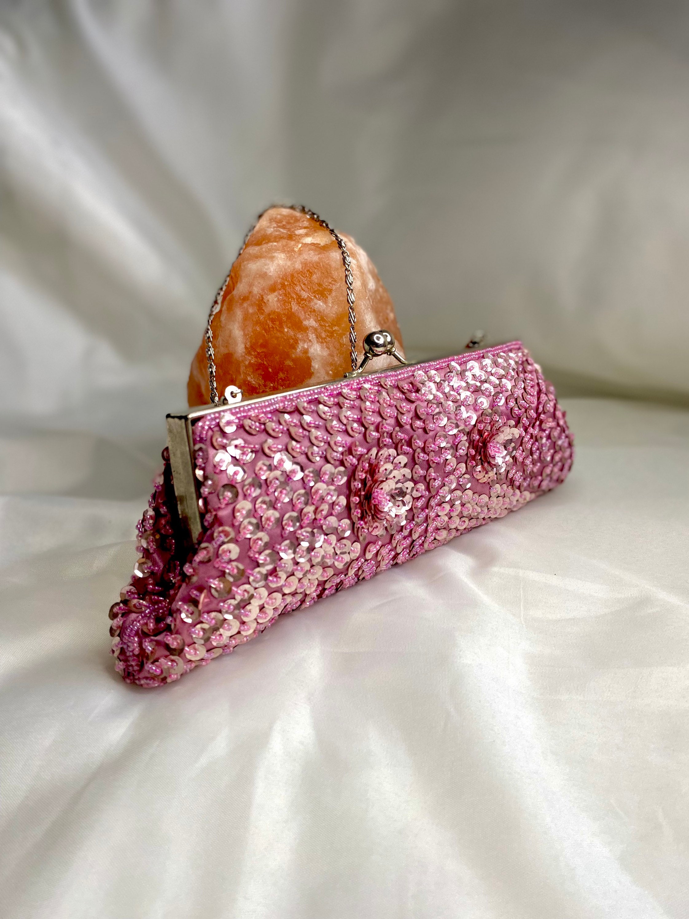 Pink Wedding Clutch, Hot Pink Bag, Beaded Purses, Seed Bead Bags ...