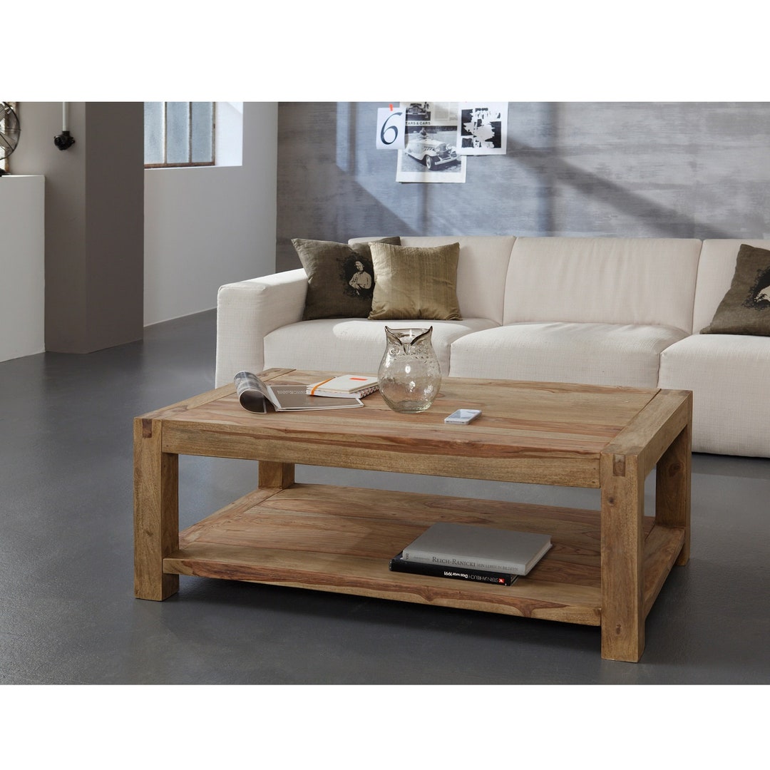 Coffee Table Yoga in Shisham Wood 120 X 80 Cm Side Table in - Etsy