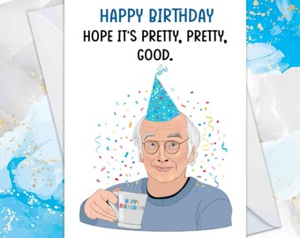 Larry David Birthday Card - Etsy