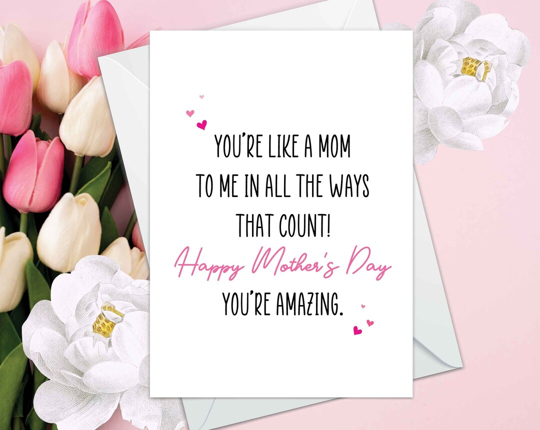 Like a Mom Card Mothers Day Card for Second Mom Mother - Etsy