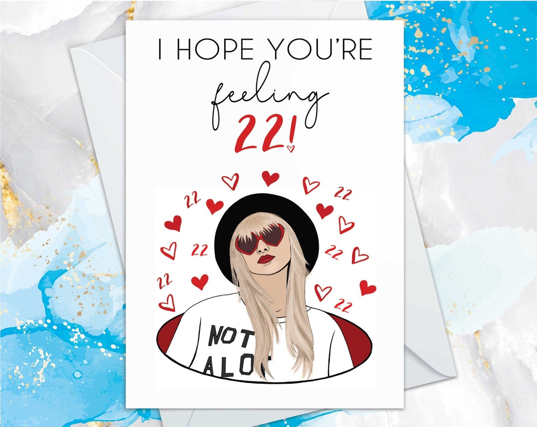 22 Birthday Card Feeling 22 Card 22nd Birthday Card 22nd - Etsy UK