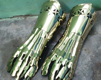 Gold Gauntlets - Etsy