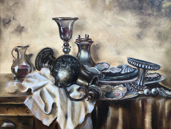 Silverware Painting Vintage Original Art Dining Room Table - Etsy