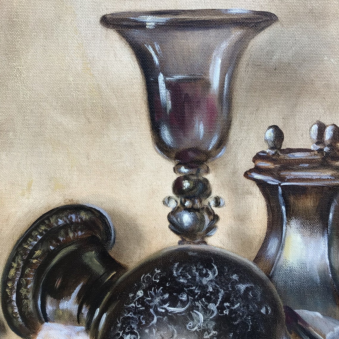 Silverware Painting Vintage Original Art Dining Room Table - Etsy