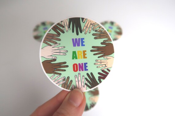 Sticker Diversity Equality we Are One Matt - Etsy