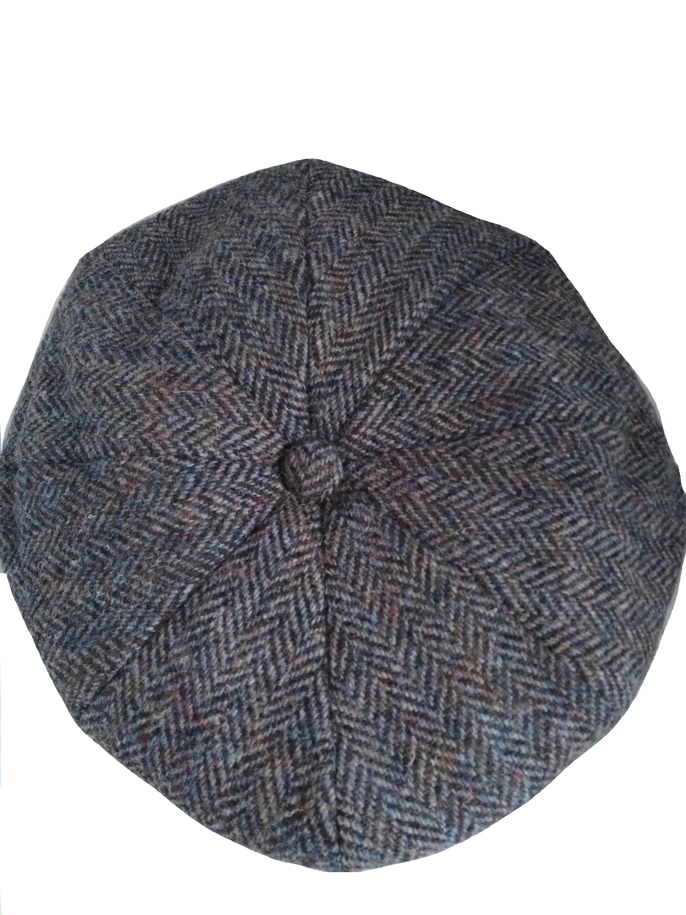Genuine Scottish Highland Harris Tweed® Arran 8-pc Cap ZH015 in SLATE ...
