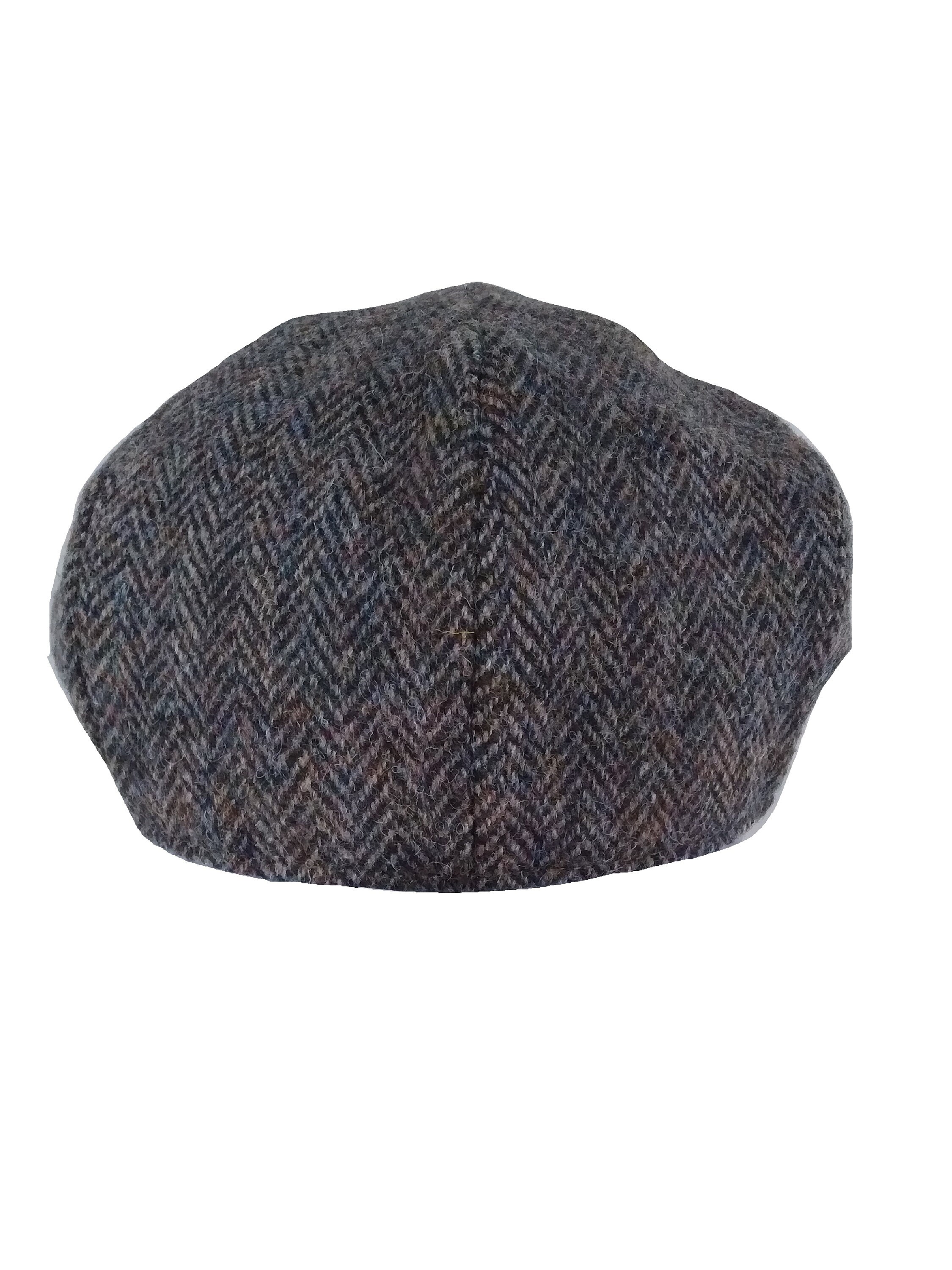 Genuine Scottish Highland Harris Tweed® Arran 8-pc Cap ZH015 in SLATE ...