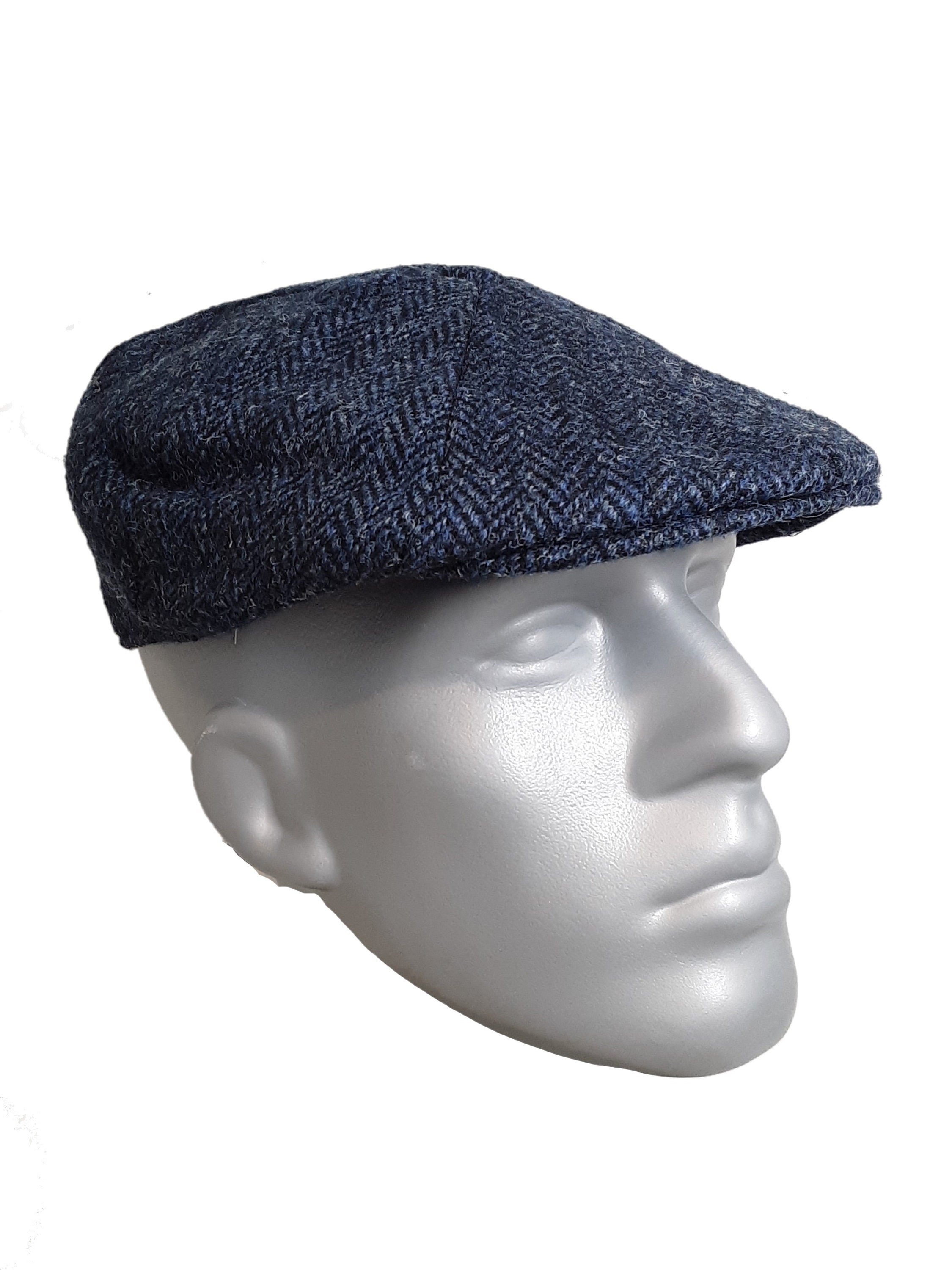 Genuine Scottish Highland Harris Tweed® Arran 8-pc Cap ZH015 in Blue ...