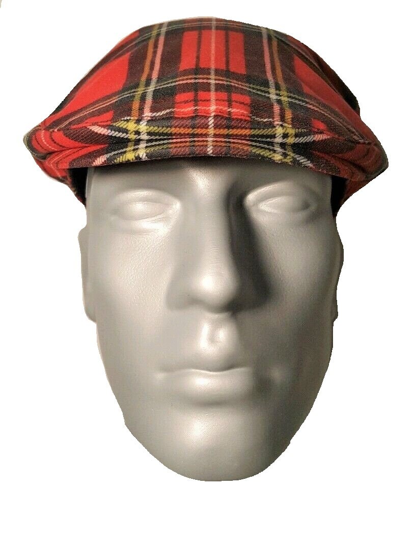 Charles Tartan Waterproof Waxed Cap ZH183 in Royal Stewart Red Check ...