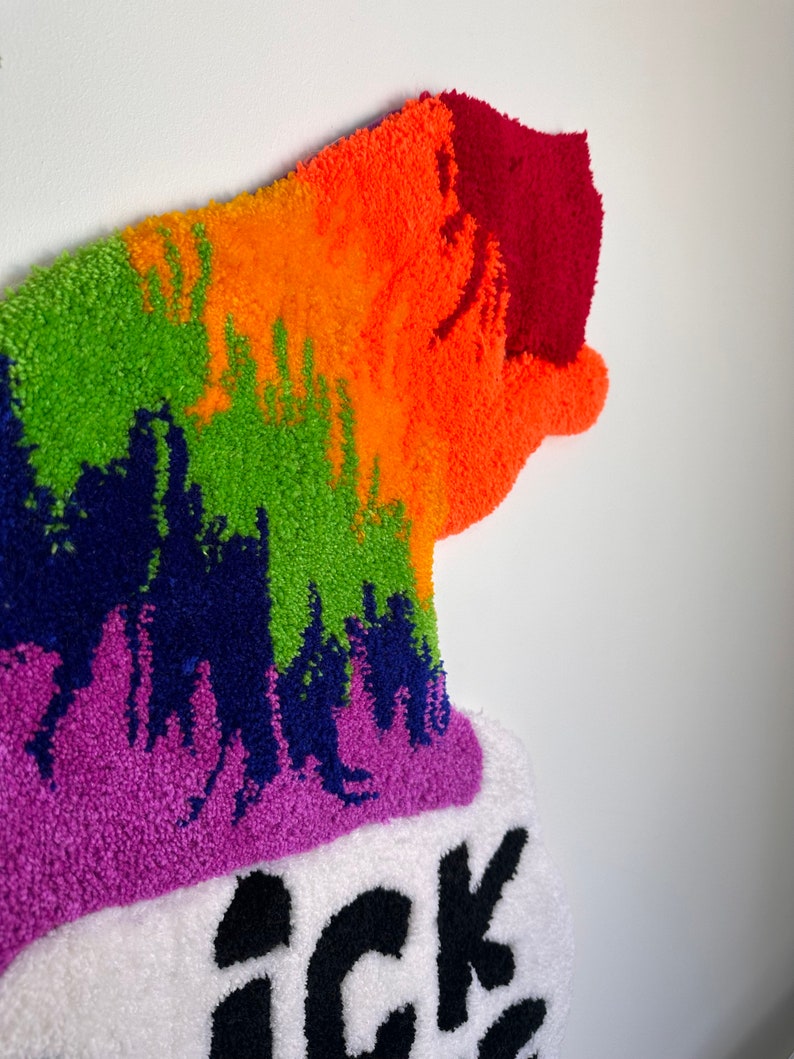 Pride Rainbow, LGBTQ Gift, LGBTQ Punch Needle, Gift3d Hand-tufted Rug ...