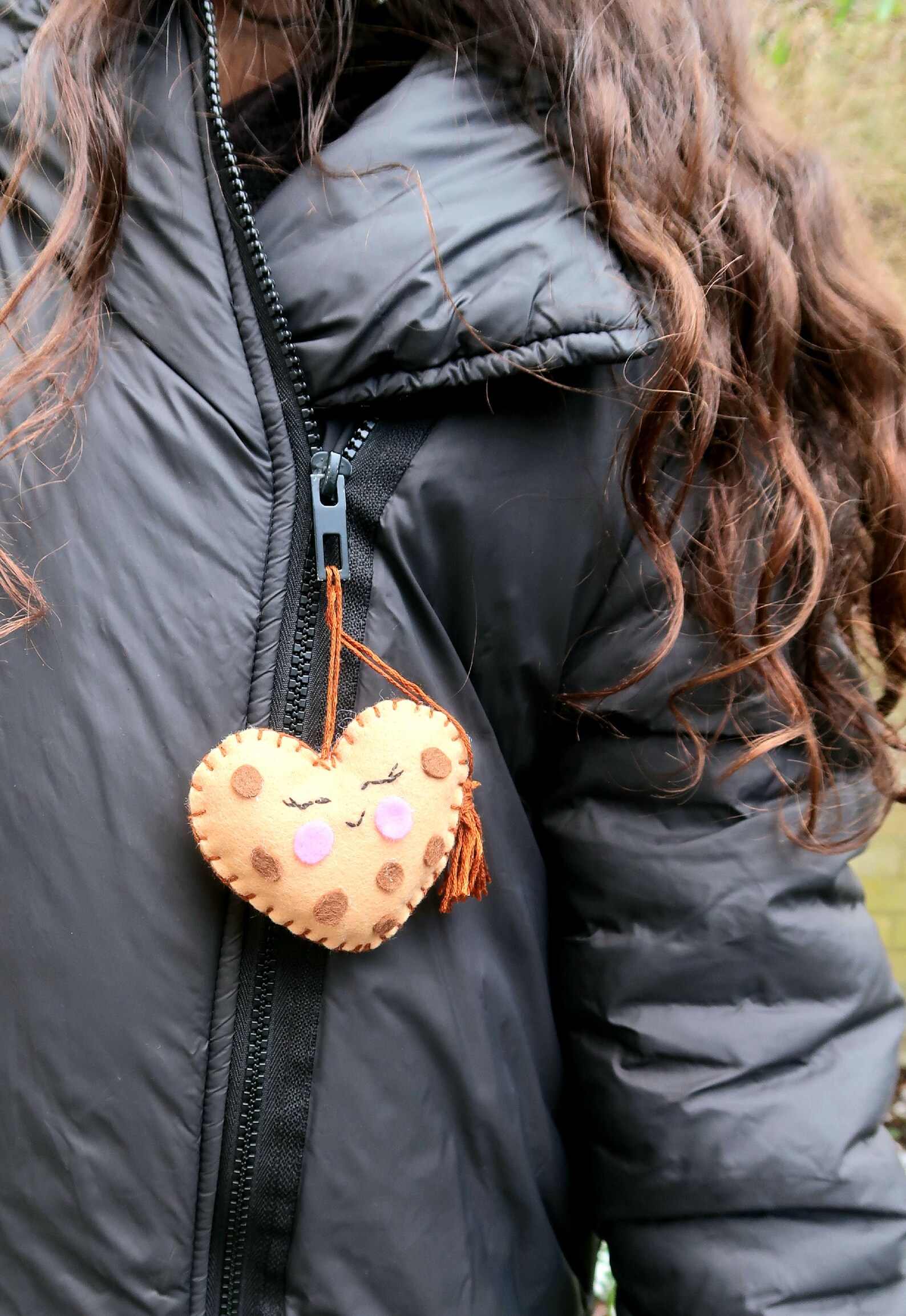 Handmade Heart Pocket Hug,heart Ornament,felted Heart Pin,valentines ...