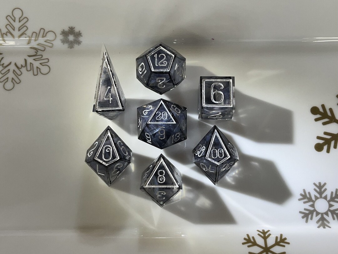 Handmade Resin Dice Set: Smoke in Stasis - Etsy